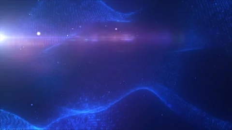 Blue glowing energy bright particles lig... | Stock Video | Pond5