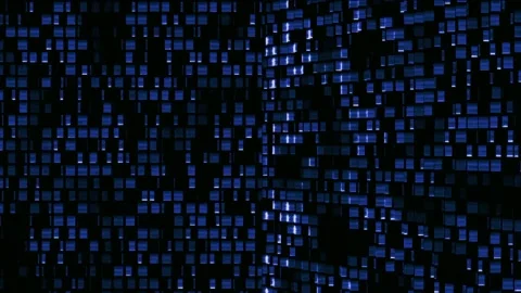 Blue Glowing Lights Wall Animation Loop | Stock Video | Pond5