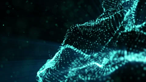 blue glowing particles animated against ... | Stock Video | Pond5