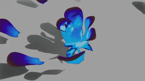 Blue Glowing Rose Animation | Stock Video | Pond5