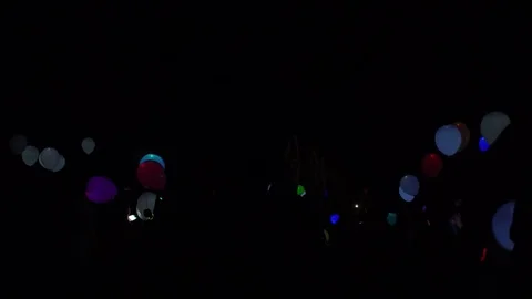 Blue, green and red blinking helium led ... | Stock Video | Pond5
