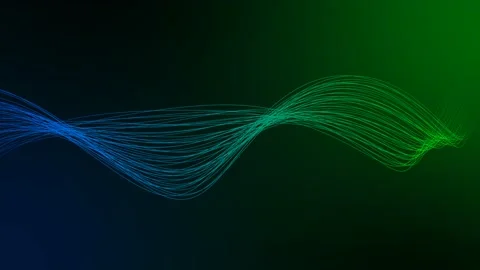 Blue green color line wave motion animat... | Stock Video | Pond5