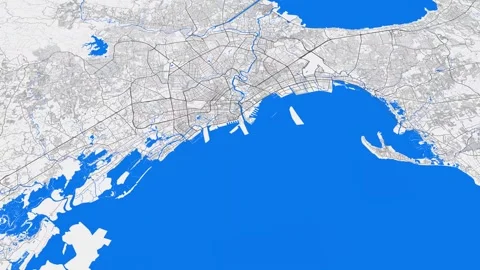 Blue grey Manila map background loop. Sp... | Stock Video | Pond5