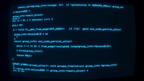Blue Hacker Text Code on Screen Graphic ... | Stock Video | Pond5