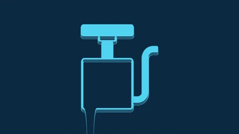 Blue Handle detonator for dynamite icon ... | Stock Video | Pond5