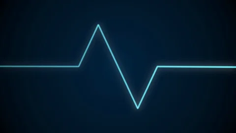 Blue heart beat pulse electrocardiogram ... | Stock Video | Pond5