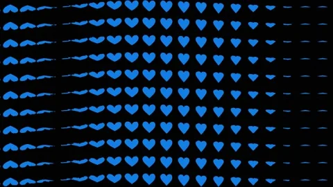 Blue Heart shape Moving wave animation m... | Stock Video | Pond5