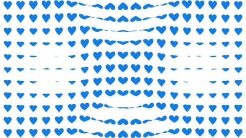 Blue Heart shape Moving wave animation m... | Stock Video | Pond5
