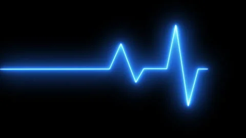 Blue heartbeat pulse indicator monitor a... | Stock Video | Pond5
