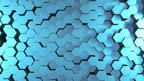 Blue Hexagon 3d Abstract Animation Seam Stock Video Pond5
