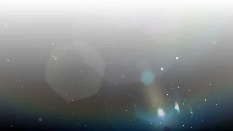 Blue hexagonal lens flare and floating p... | Stock Video | Pond5