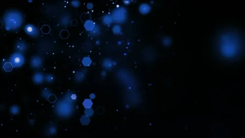 Blue Hexagonal Particles Animation Loop | Stock Video | Pond5