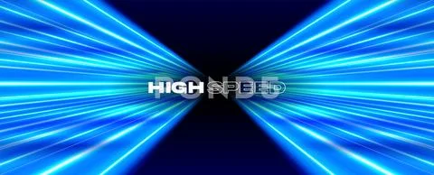 Blue high speed lines. Fast lines background. Dynamic motion light trails. Sport: Royalty Free ...
