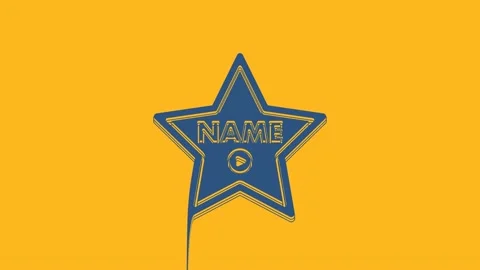 Blue Hollywood walk of fame star on cele... | Stock Video | Pond5