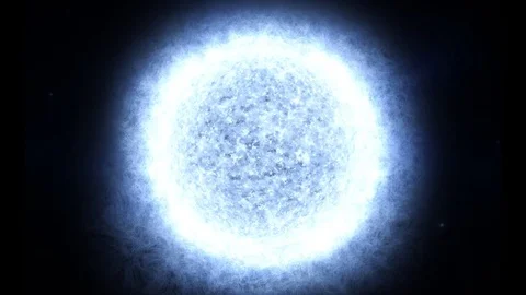 Blue hot star in the space. Sun flares a... | Stock Video | Pond5