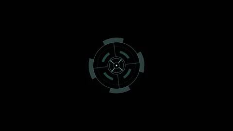 Blue HUD Circle User interface on isolat... | Stock Video | Pond5