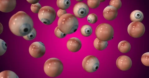 blue human eyeballs falling slow motion | Stock Video | Pond5