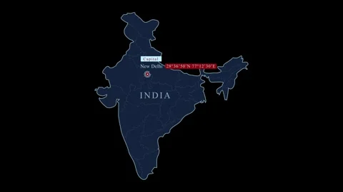 India Political Map Outline Stock Video Footage | Royalty Free India ...