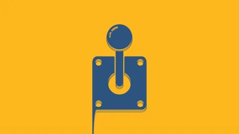 Blue Joystick for arcade machine icon is... | Stock Video | Pond5