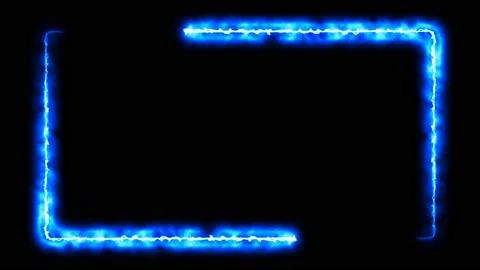blue laser effect neon glowing frame bac... | Stock Video | Pond5