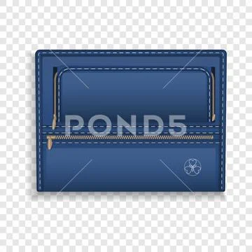 Blue leather folder icon, realistic style: Royalty Free #150836578