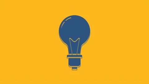 Blue Light bulb with concept of idea ico... | Stock Video | Pond5