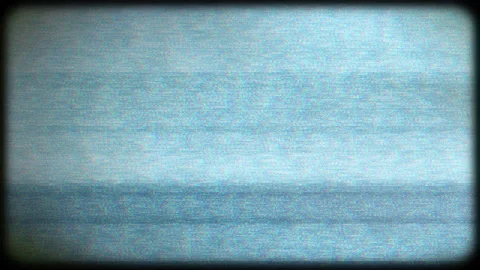 Blue light CRT TV screen. VHS effect of ... | Stock Video | Pond5