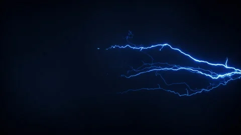 Blue lightning with dark background, 3d ... | Stock Video | Pond5
