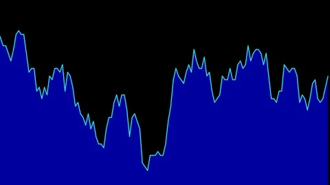 blue line graph on black background char... | Stock Video | Pond5