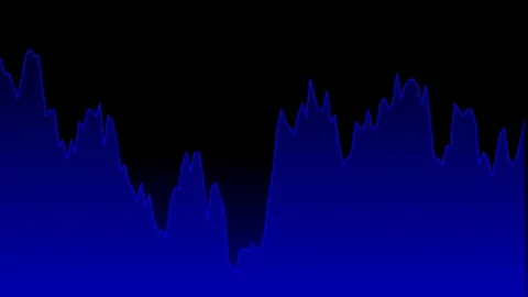 blue line graph on black background char... | Stock Video | Pond5