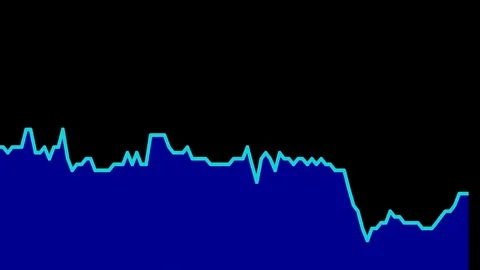 blue line graph on black background char... | Stock Video | Pond5