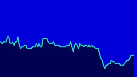 blue line graph on black background char... | Stock Video | Pond5