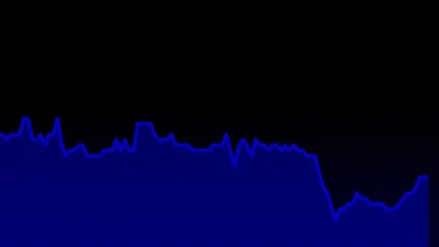 blue line graph on black background char... | Stock Video | Pond5