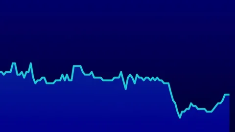 blue line graph on blue background chart... | Stock Video | Pond5