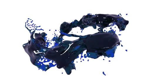 blue liquid circle on white background. ... | Stock Video | Pond5