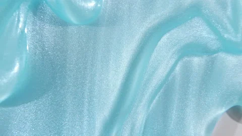 Blue liquid gel cream with micro bubbles... | Stock Video | Pond5