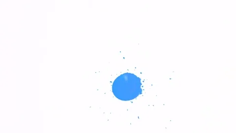 blue liquid ink dripping on a white back... | Stock Video | Pond5