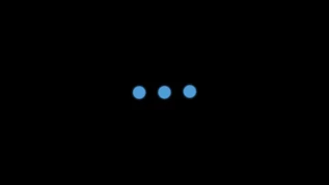 Blue Loading Dots Animation on Black Scr... | Stock Video | Pond5