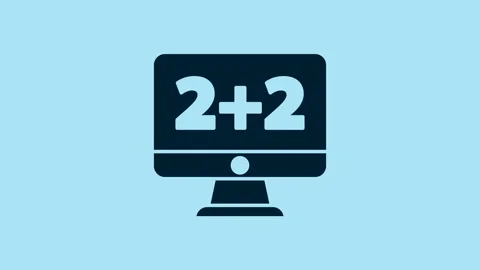 Blue Math system of equation solution on... | Stock Video | Pond5