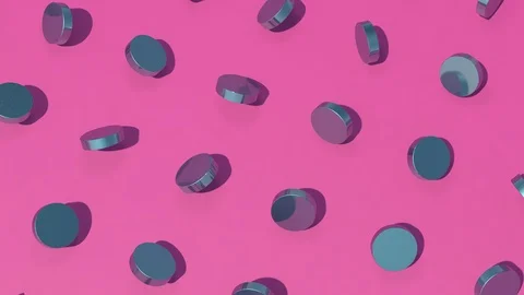 Blue metallic circle shapes rotating. Ab... | Stock Video | Pond5