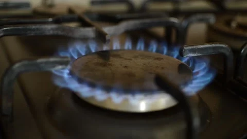 blue methane gas glowing and burn in the... | Stock Video | Pond5