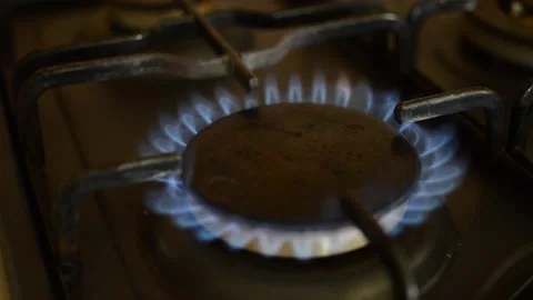 blue methane gas glowing and burn in the... | Stock Video | Pond5