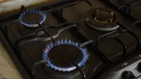 blue methane gas glowing and burn in the... | Stock Video | Pond5