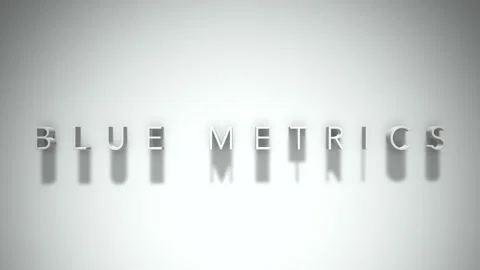 blue metrics 3D title animation white te... | Stock Video | Pond5