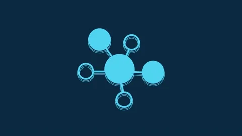 Blue Mind map infographic icon isolated ... | Stock Video | Pond5