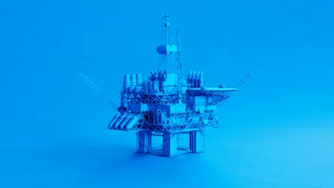 Blue monochromatic 3d animation of an is... | Stock Video | Pond5