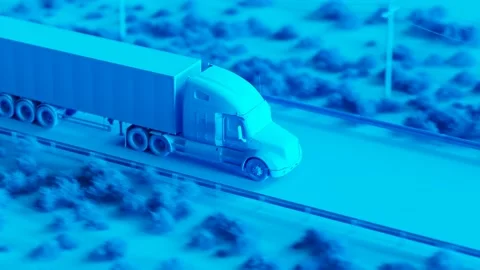 Blue monochromatic animation of semi-tru... | Stock Video | Pond5