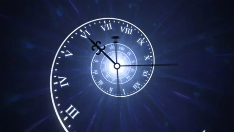 Looping Spiral Clock Stock Footage ~ Royalty Free Stock Videos | Pond5