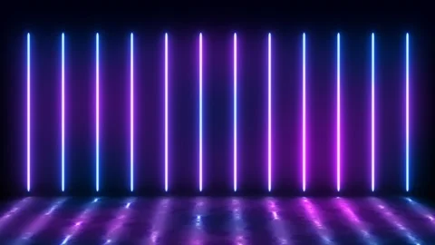 Blue neon frame with sticks, ultraviolet... | Stock Video | Pond5