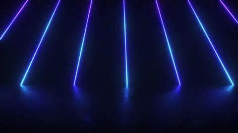 Blue Neon Glowing Strings Motion Backgro... | Stock Video | Pond5